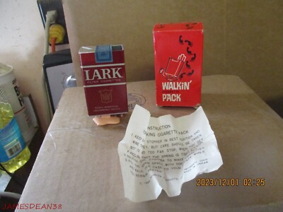 HTF Nice Vintage Walking Cigarette Pack Original Box 1960s Lark GAG ...
