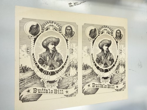 VINTAGE POSTER "What Did You Kill Buffalo Bill" UNCUT Crofutt 1969 Cowboy Outlaw | eBay