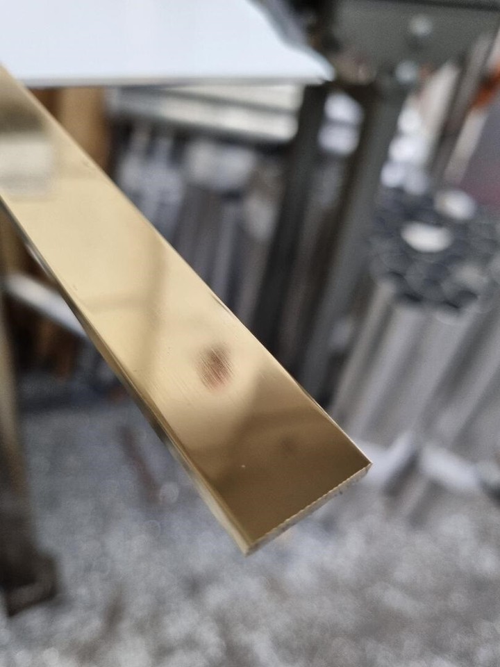 Brass Flat Bar Strip Plate Brushed & Bright Polished Multiple Sizes and ...