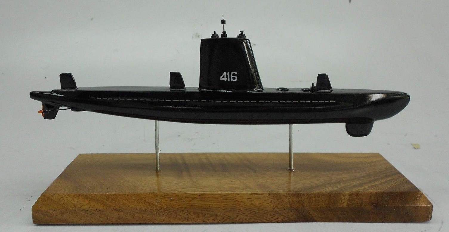 USS Tiru Guppy SS-416 Submarine Desk Wood Model Free Shipping Regular ...