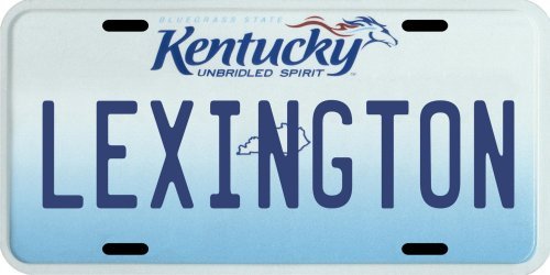 Lexington Kentucky Aluminum License Plate | eBay