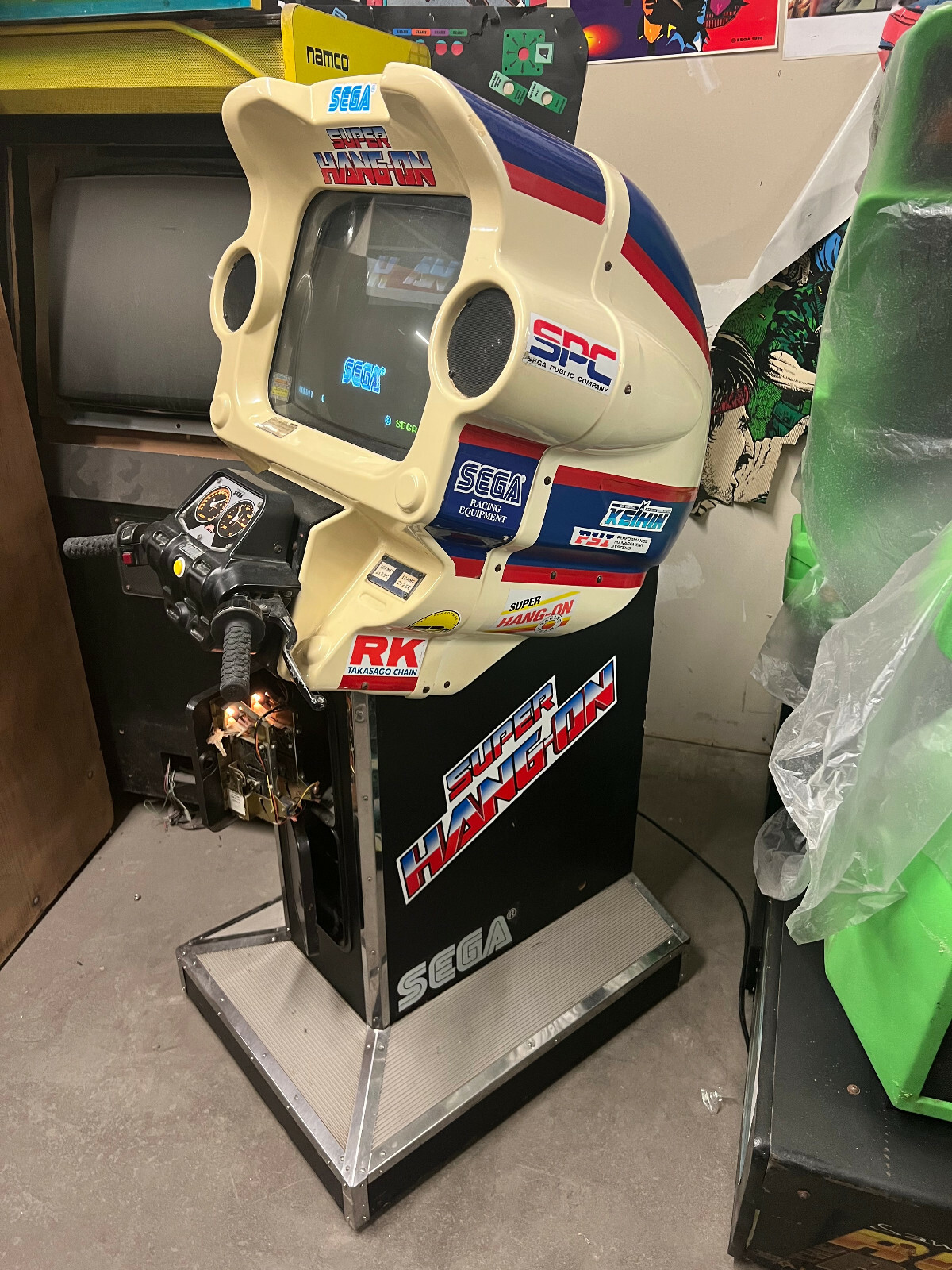 SUPER HANG ON ARCADE MACHINE by SEGA (Excellent Condition) *RARE* w ...