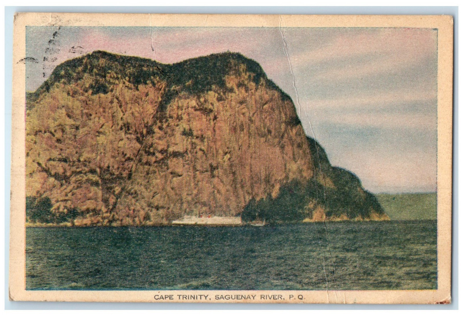 1944 Cape Trinity Saguenay River Quebec Canada Vintage Posted Postcard ...