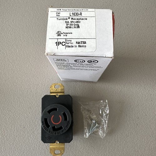 PASS & SEYMOUR L1630-R TURNLOK 30A RECEPTACLE 3PH 480V 3P | eBay