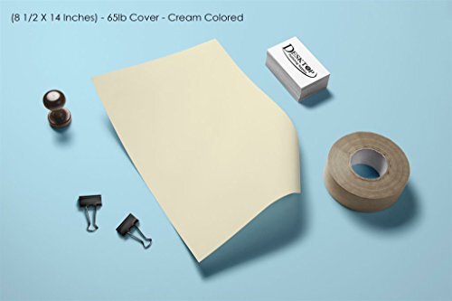 100 Sheet Card Stock Paper - Cream Colored 65lb Cover Legal Size of 8.5 ...