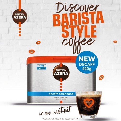 Nescafe Azera Decaf Coffee 420g Caffeine Free Ground Premium Barista ...