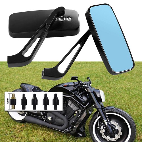 Rectangle Motorcycle Rear Vew Side Mirrors For Honda ATV Harley ...