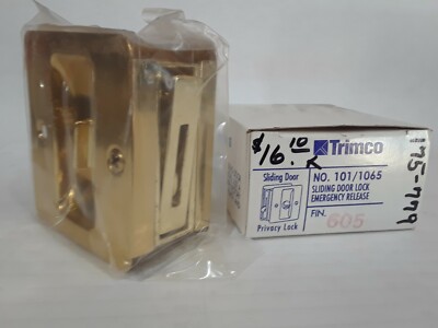 TRIMCO 100/1064 Privacy Pocket Door Lock - 605 Polished Brass - New Old ...