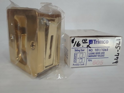 TRIMCO 100/1064 Privacy Pocket Door Lock - 605 Polished Brass - New Old ...