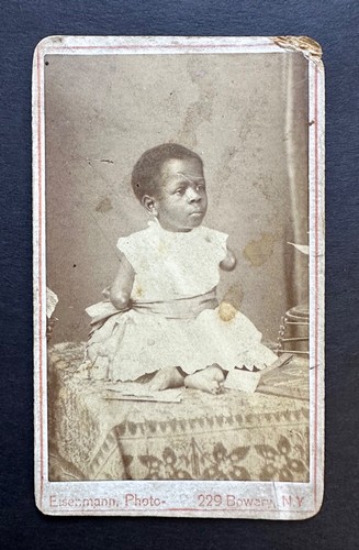 Barney Nelson "Armless Phenomenon" CDV of African American Circus ...