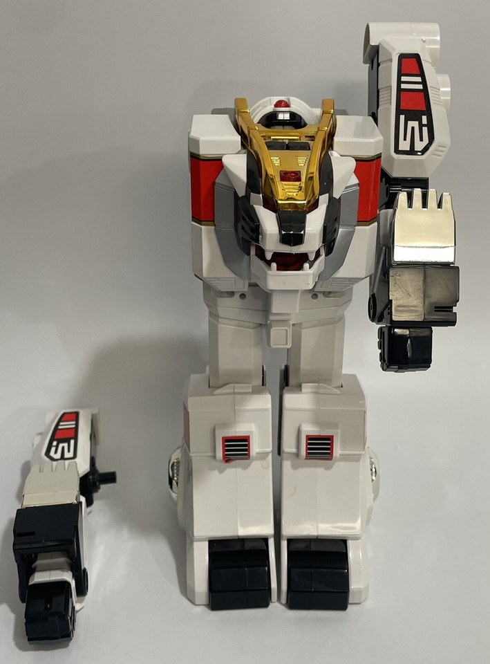 BANDAI Power Rangers Deluxe Dragonzord White Ranger 1993 Bandai RARE ...