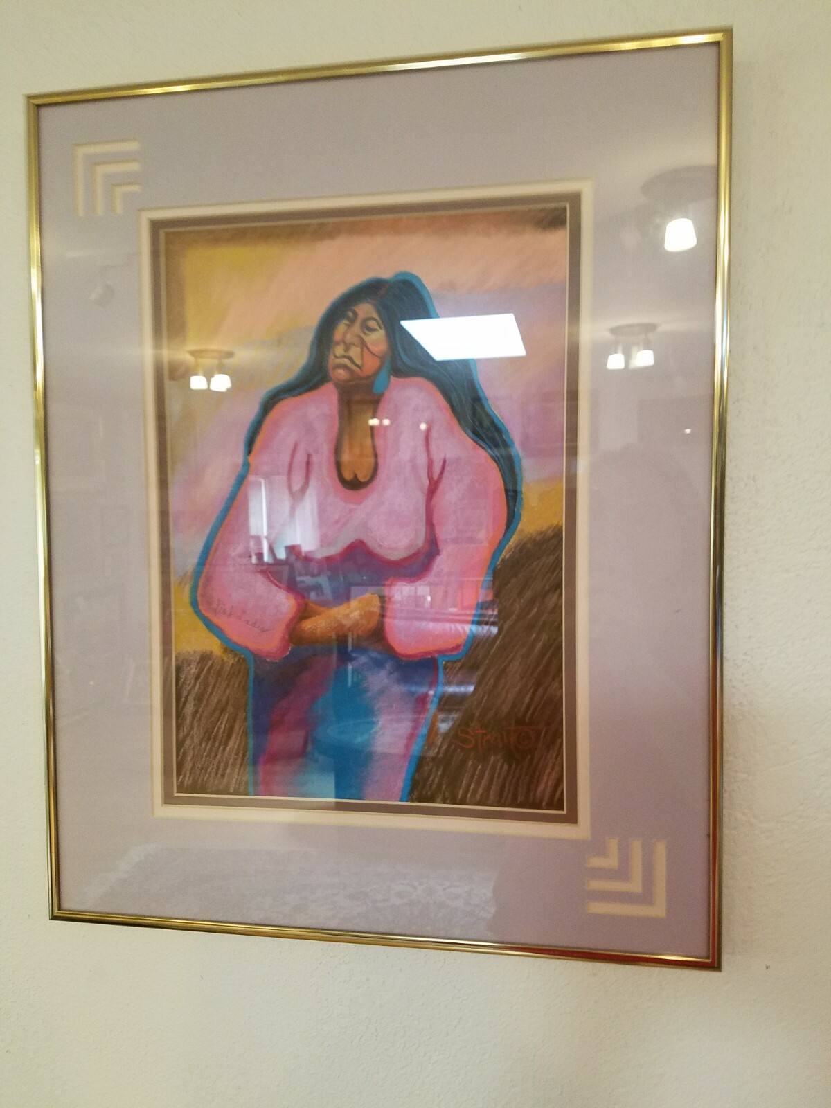 Original Pastel By Cherokee Artist Dorothy May Strait/Dorothy Strait | eBay