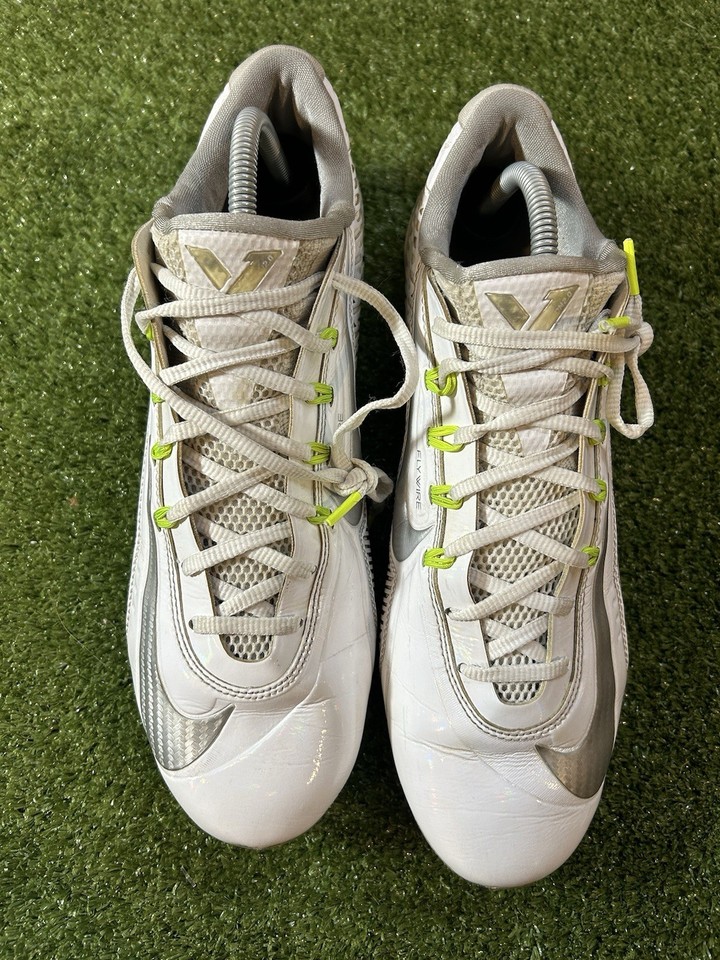 Nike Vapor Carbon Elite 2.0 2014 Flywire Football Cleats White Silver ...
