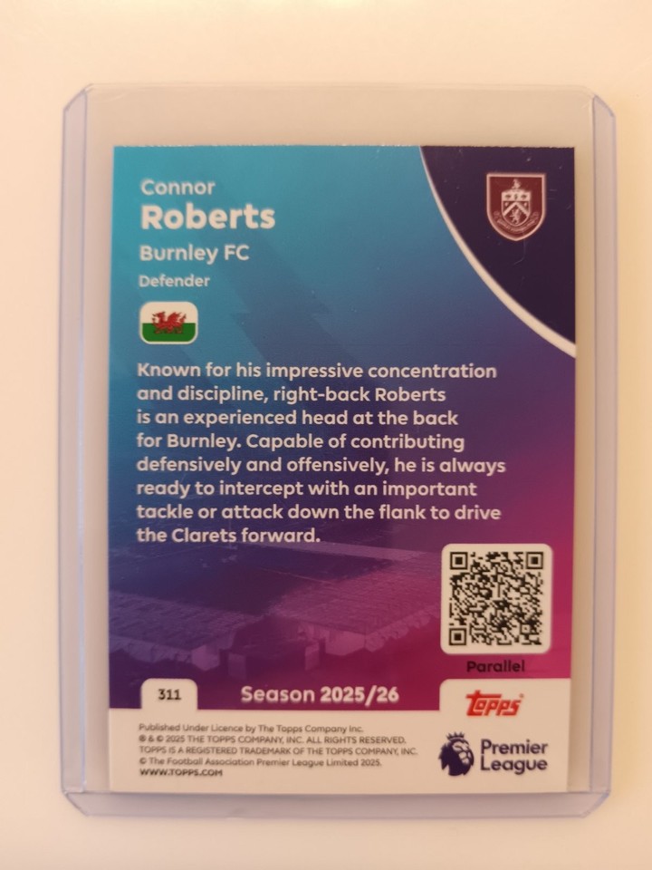 Topps Premier league 2025/26 25/26 2026 Numbered Parallel /399 Connor ...