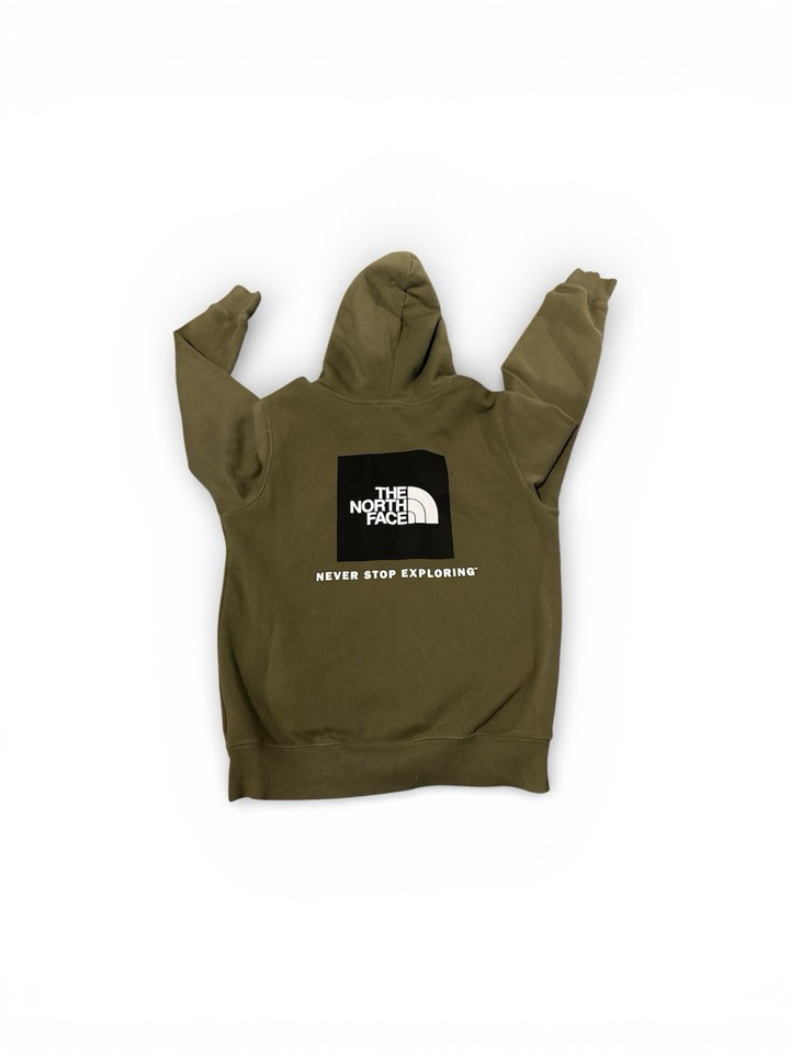 The North Face Mens Olive Green Never Stop Exploring Box Logo Hoodie M ...