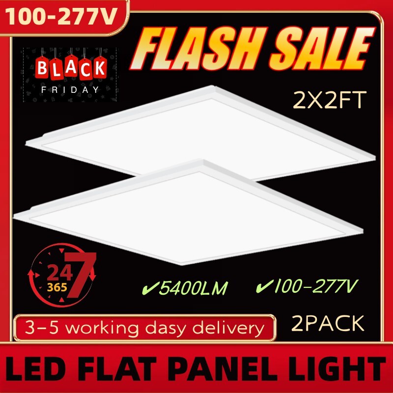 2ft x 2ft LED Back-Lit Flat Panel Light Fixture - 45 Watts - 5800 ...