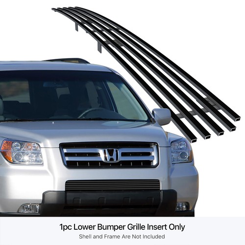 Fits 2006-2008 Honda Pilot Lower Bumper Stainless Black Billet Grille ...