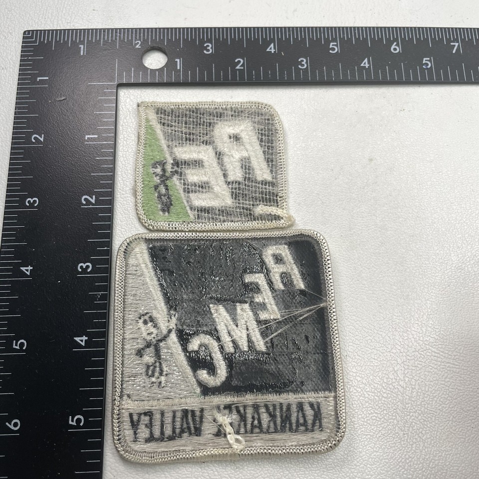 Vtg 2 Adv. Patches RE RURAL ELECTRIC WILLIE WIREDHAND REMC KANKAKEE ...