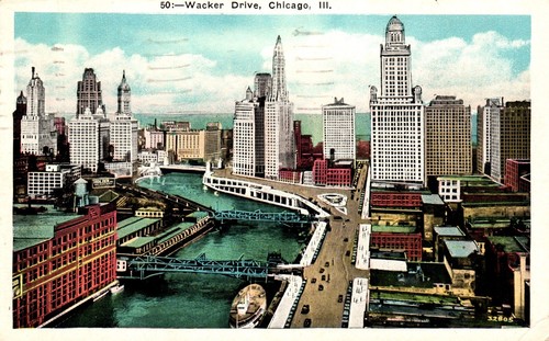 Postcard Wacker Drive, Chicago, Illinois | eBay