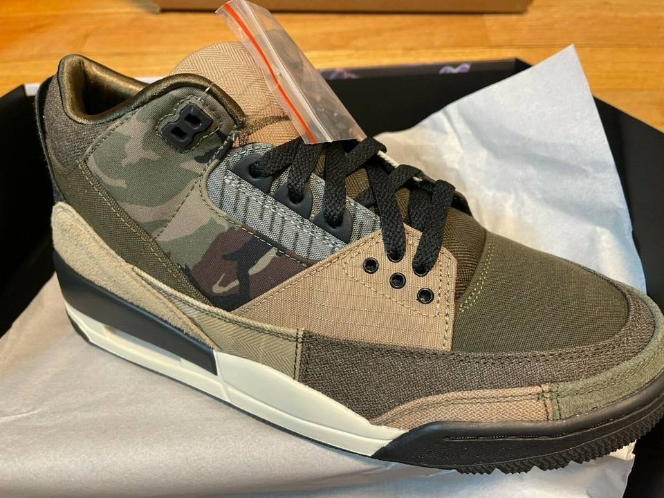 Air Jordan 3 Retro Patchwork Camo - DO1830-200 - Men's Size 9 - NEW | eBay