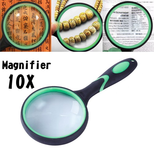 High Definition 10X Handheld Magnifier Magnifying Glass Reading Jewelry ...