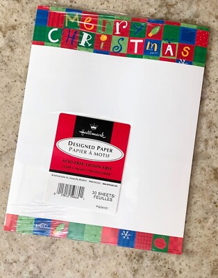 Christmas Stationary Letterhead HALLMARK 8.5 x 11 Laser or Ink Jet ...