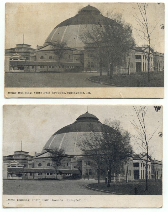 Springfield IL Dome Building State Fair Grounds Lot of 2 Postcards ...