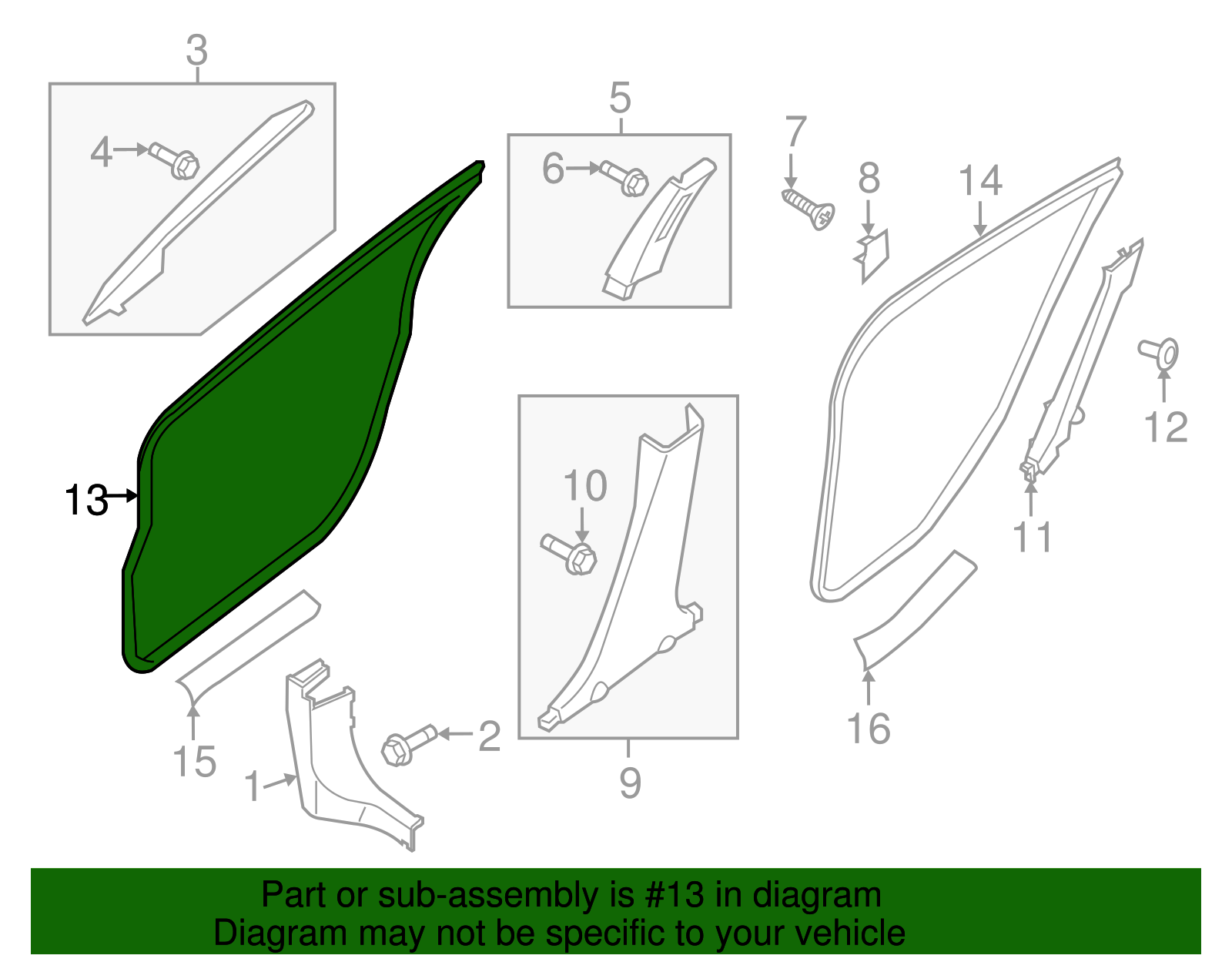 76923-3KA0A Nissan OEM Genuine WELT BODY SIDE | eBay