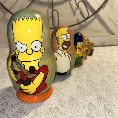 The Simpsons - Slingshot Russian Nesting Dolls Hand Painted 5pcs ...