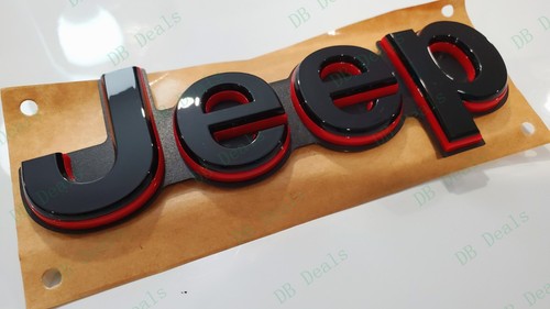 Gloss Black Red Rear liftgate Jeep Emblems Fit 2021+ Jeep Grand ...