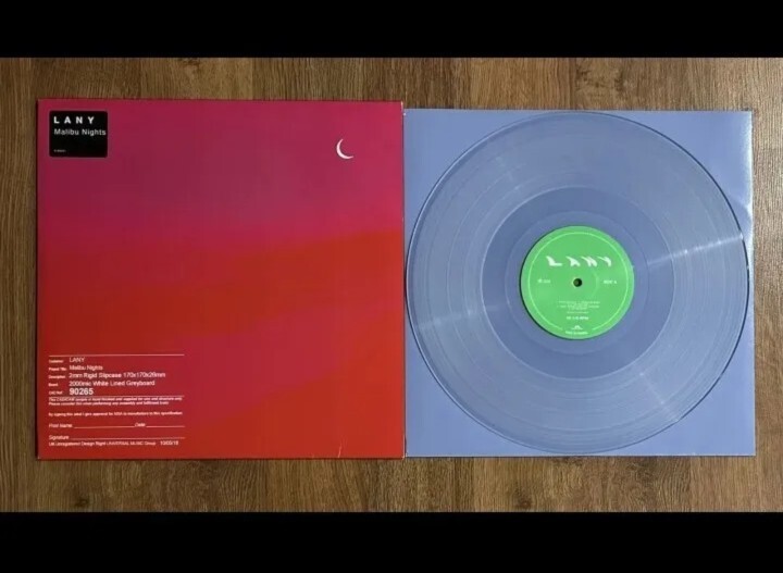 LANY - Malibu Nights CLEAR vinyl LP record RARE and Out of Print ...