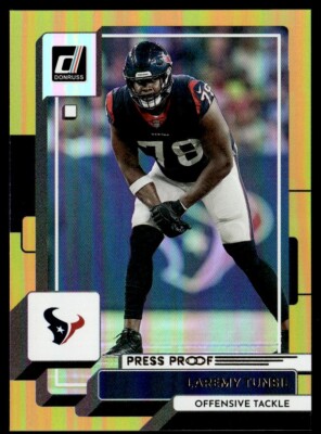 2022 Donruss Gold Holo Press Proof Laremy Tunsil Houston Texans #44 | eBay