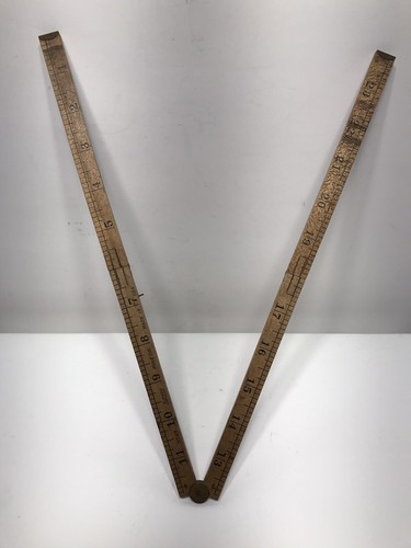 Vintage Lufkin Rule Co. No. 48 Wood And Brass 24 Inch Folding Ruler | eBay