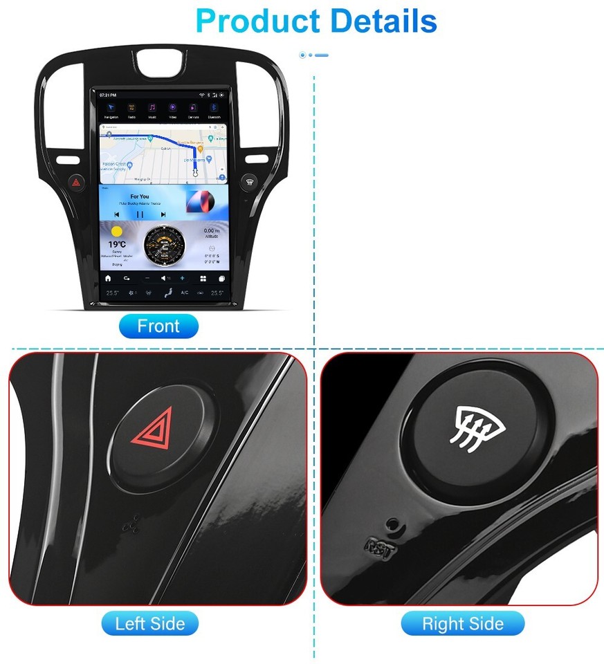 14.4" Android Smart Radio Tesla Vertical Screen GPS For Chrysler 300C ...