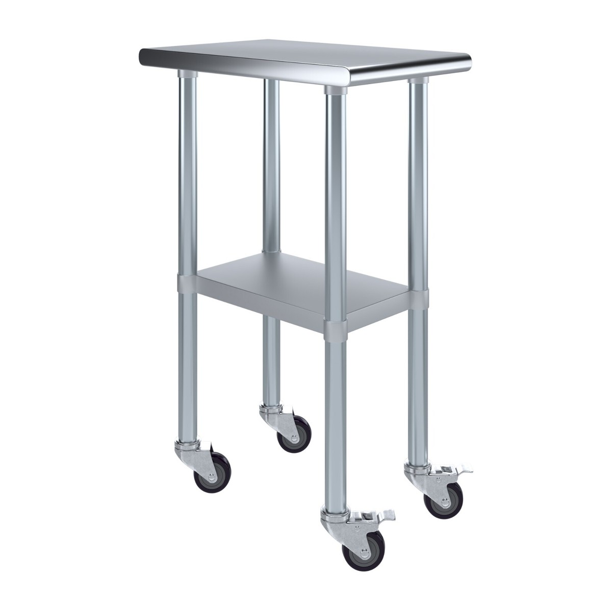 Metal Work Tables With Wheels Vevor Prep Table 24" X 60" X 40"