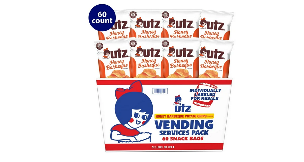 Utz Honey BBQ, Multipack, Gluten-Free, Potato Chips 1 oz, 60 Count ...