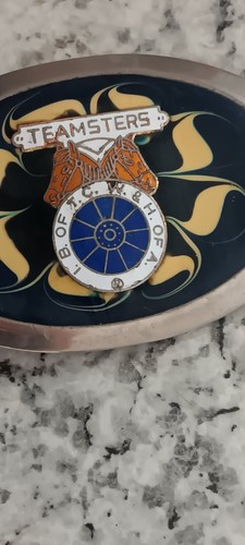 Teamsters Vintage Belt Buckle Union Jacket Blue | eBay