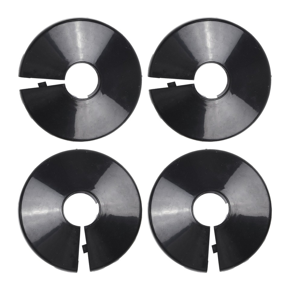 4pc 15mm Chrome Colour Silver Electroplate Radiator Pipe Collars Cover ...