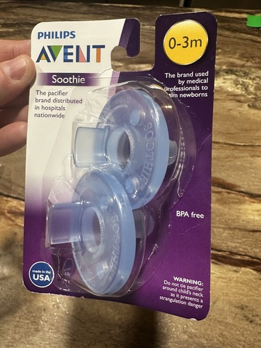 Phillips Avent Pacifier Size 0 To 3 Month Blue Soothie BPA Free Made In ...