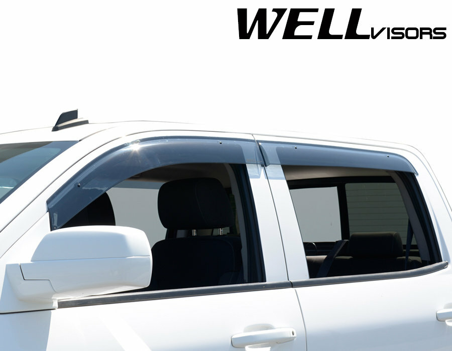 WellVisors Window Visors 14-18 Silverado Sierra Crew Cab Visors ...