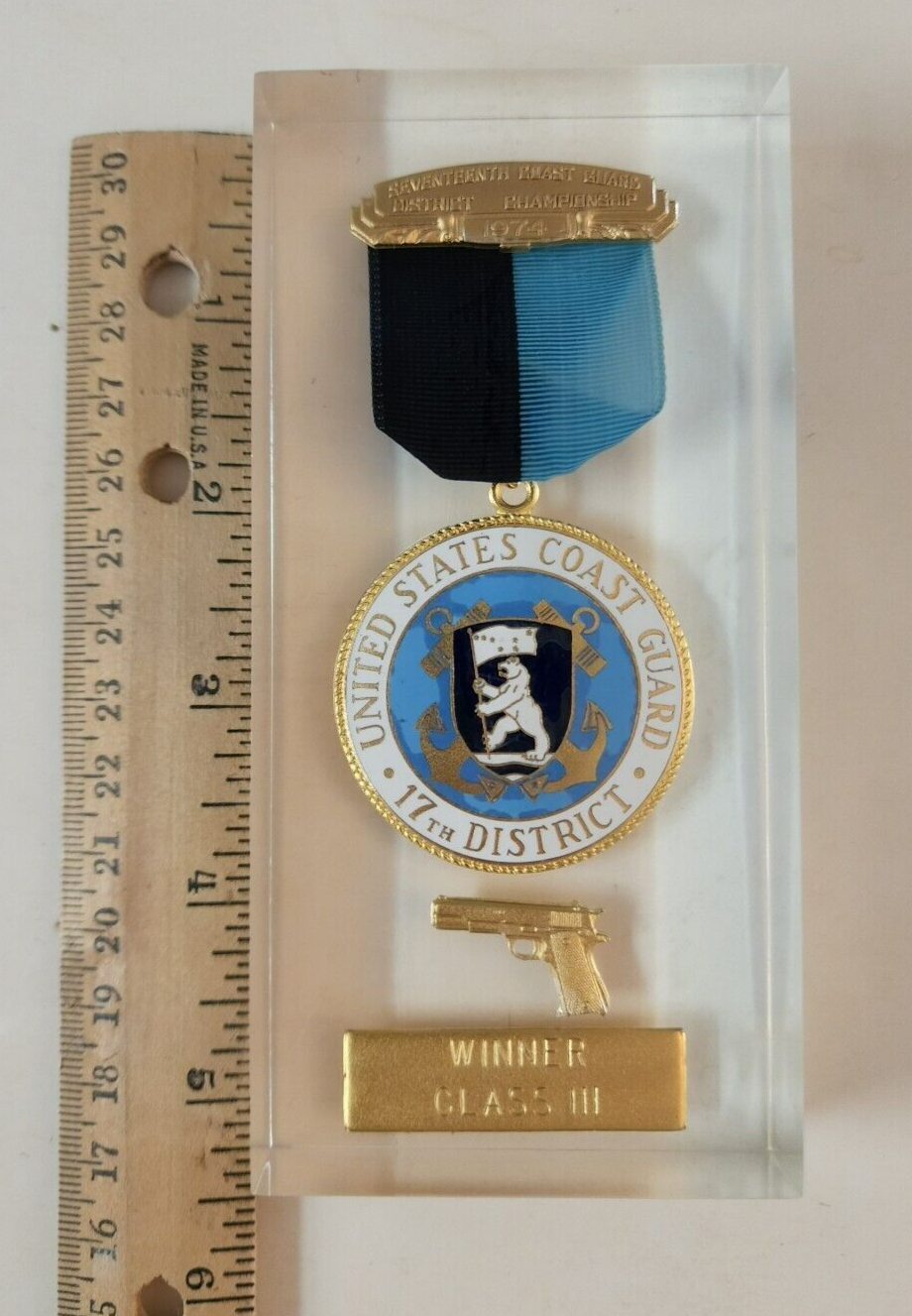 1974 US COAST GUARD 17th District Championship Winner Award ...