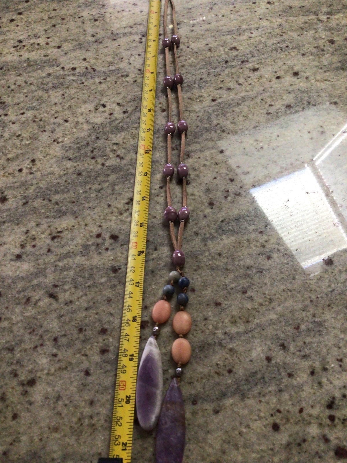 J Jill Multi-colored Single String Beaded Corded Tassel Necklace, NWT ...