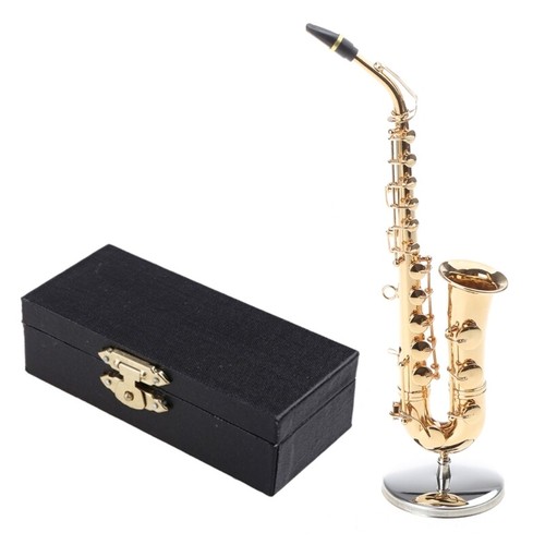 Dollhouse Miniature Saxophone Instrument Set Sax Musical Instrument ...