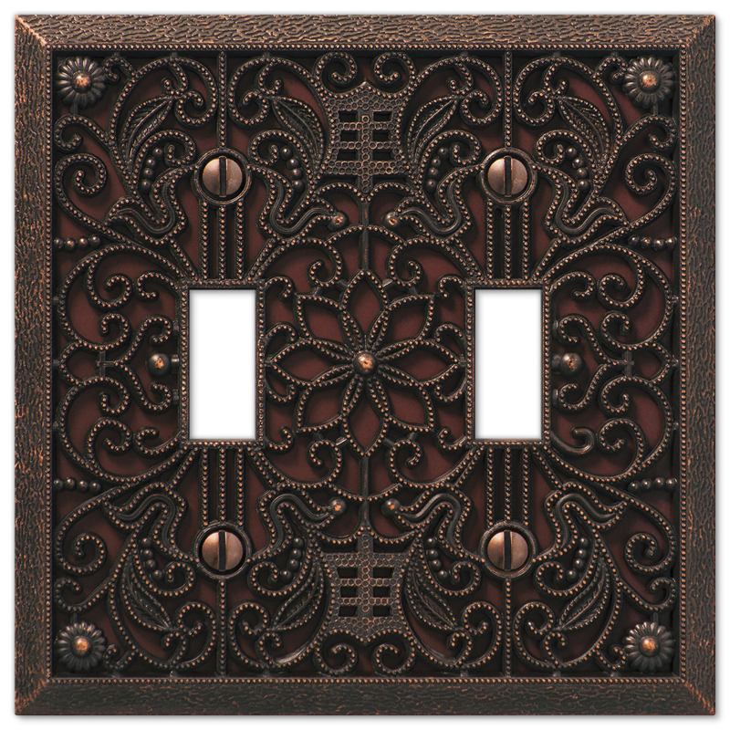 Arabesque Filigree Aged Bronze Switch Plate Outlet Cover Wall Plates | eBay