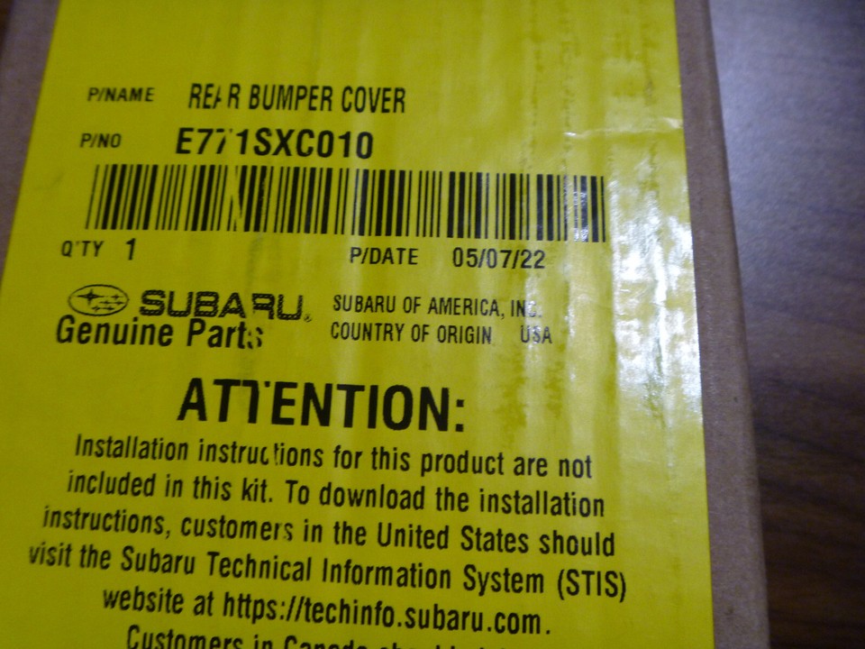 2021-2023 Subaru Ascent Rear Bumper Cover Protector Guard E771SXC010 ...