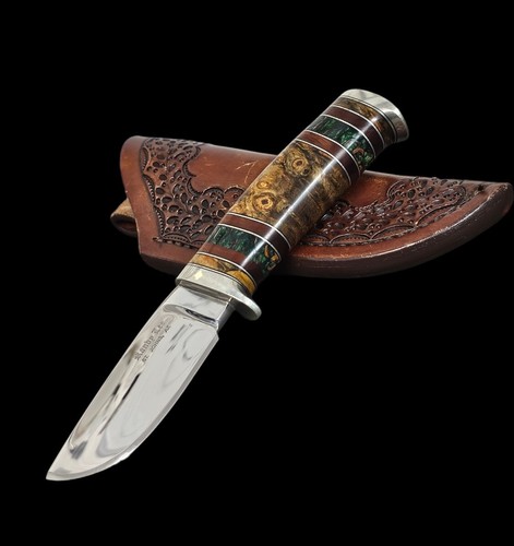 Randy Lee Custom Fixed Blade Knife With Sheath 3" Blade Stubby Hunter ...