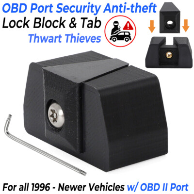 OBD Port Security Anti-theft Lock Tab For all 1996 -Up Vehicles W/ OBD ...