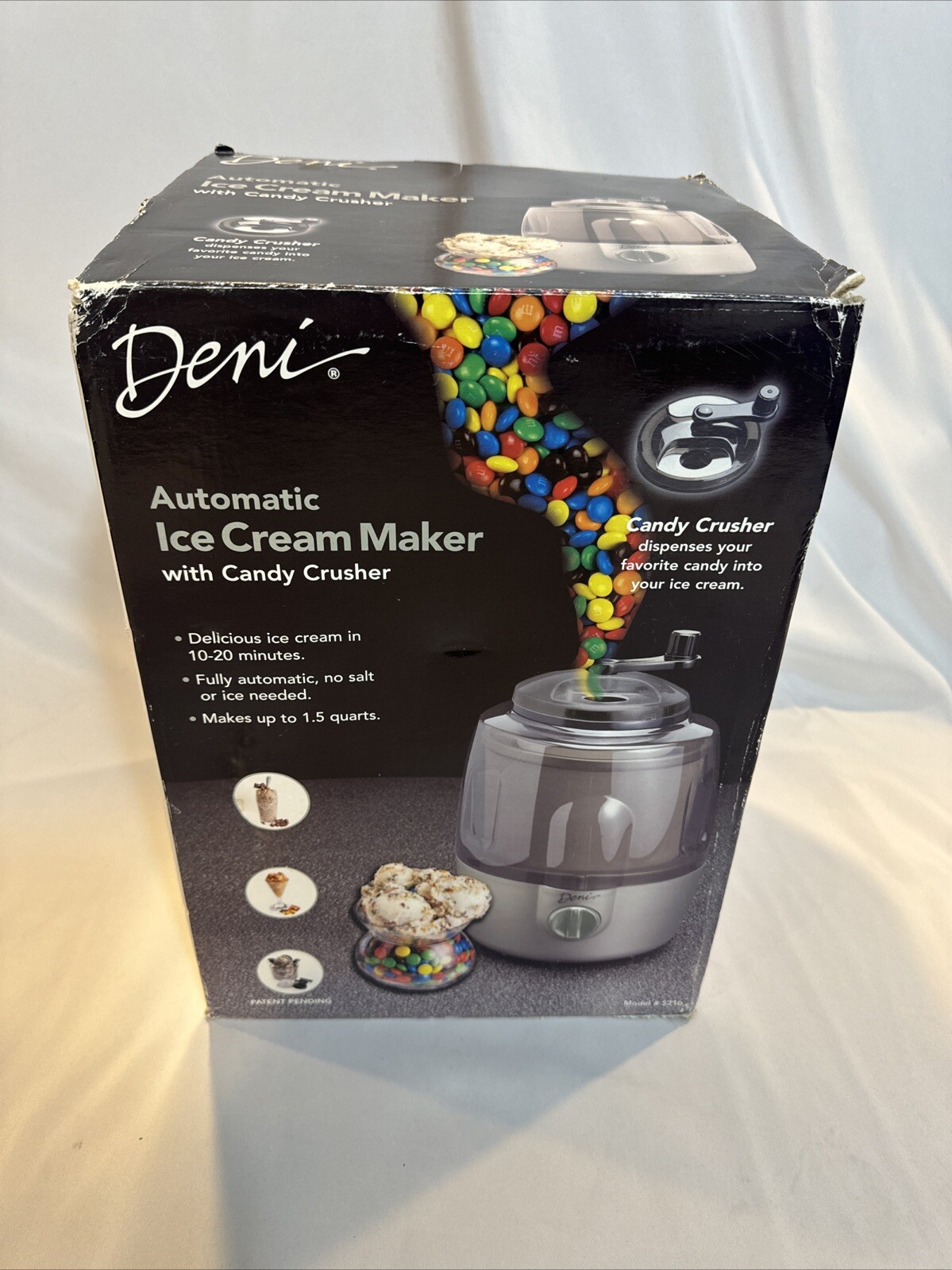 Deni 5210 Automatic Ice Cream Maker Machine Candy Crusher 1 1/2 Quarts ...