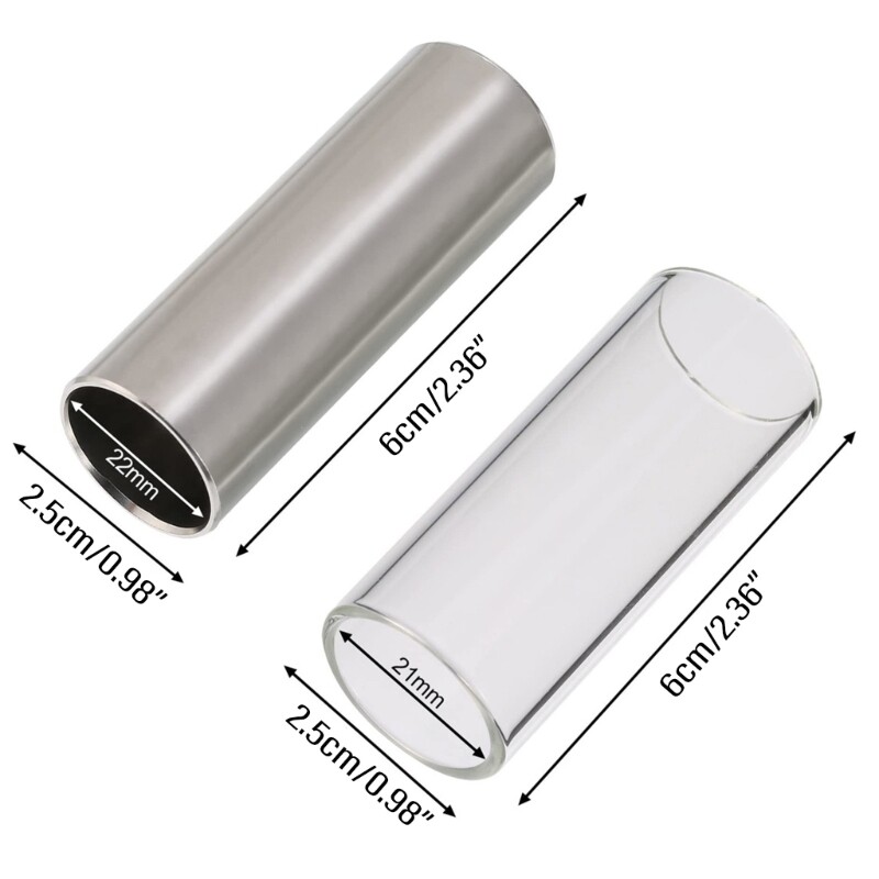 Guitar Bass Stringed Instrument Stainless Guitar Slide Finger and ...