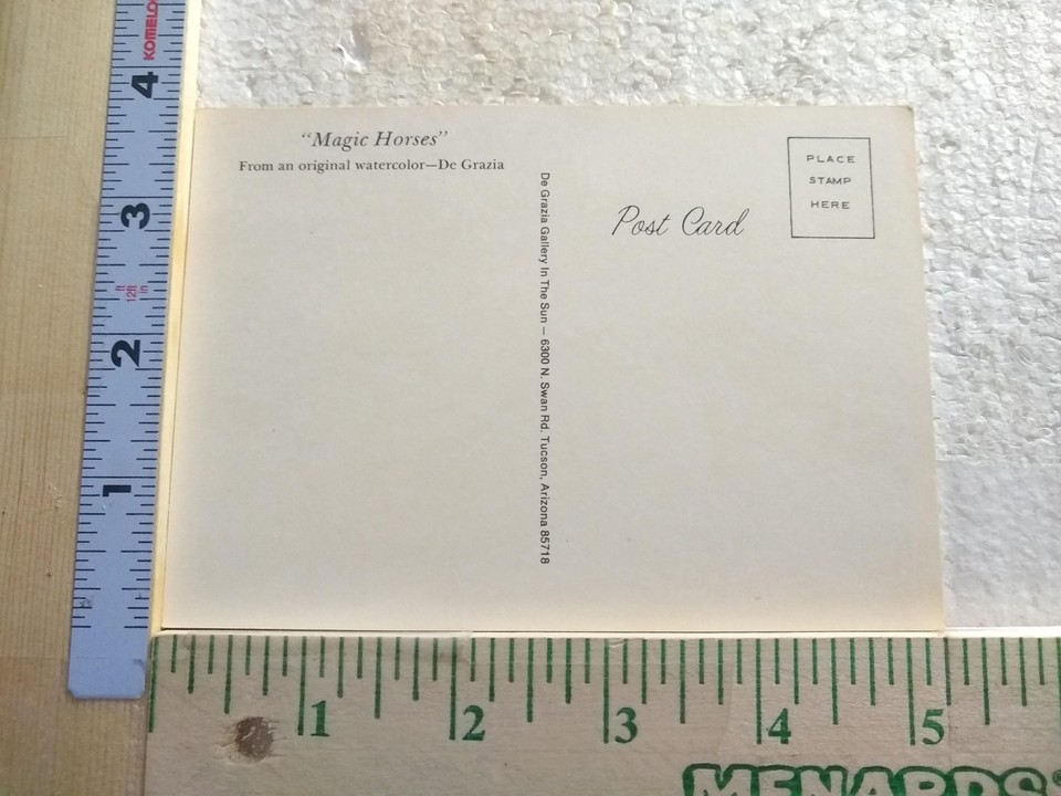 Postcard Magic Horses from the Original Water Color by De Grazia | eBay